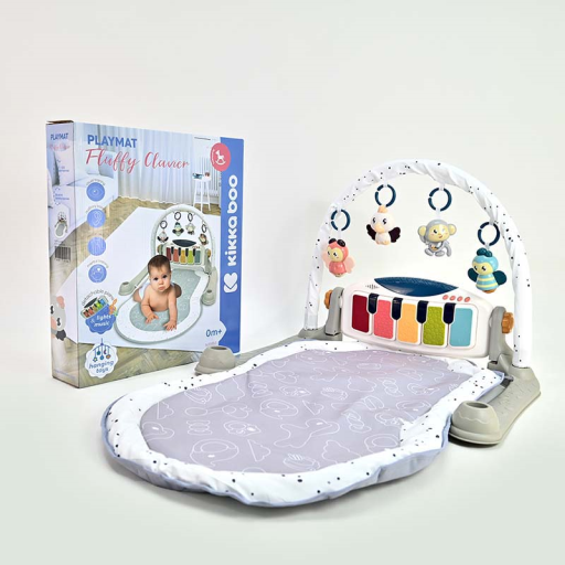 ПОДЛОГА ЗА БЕБЕШКА ГИМНАСТИКА FLUFFY CLAVIER КИКАБУ - meme.mk